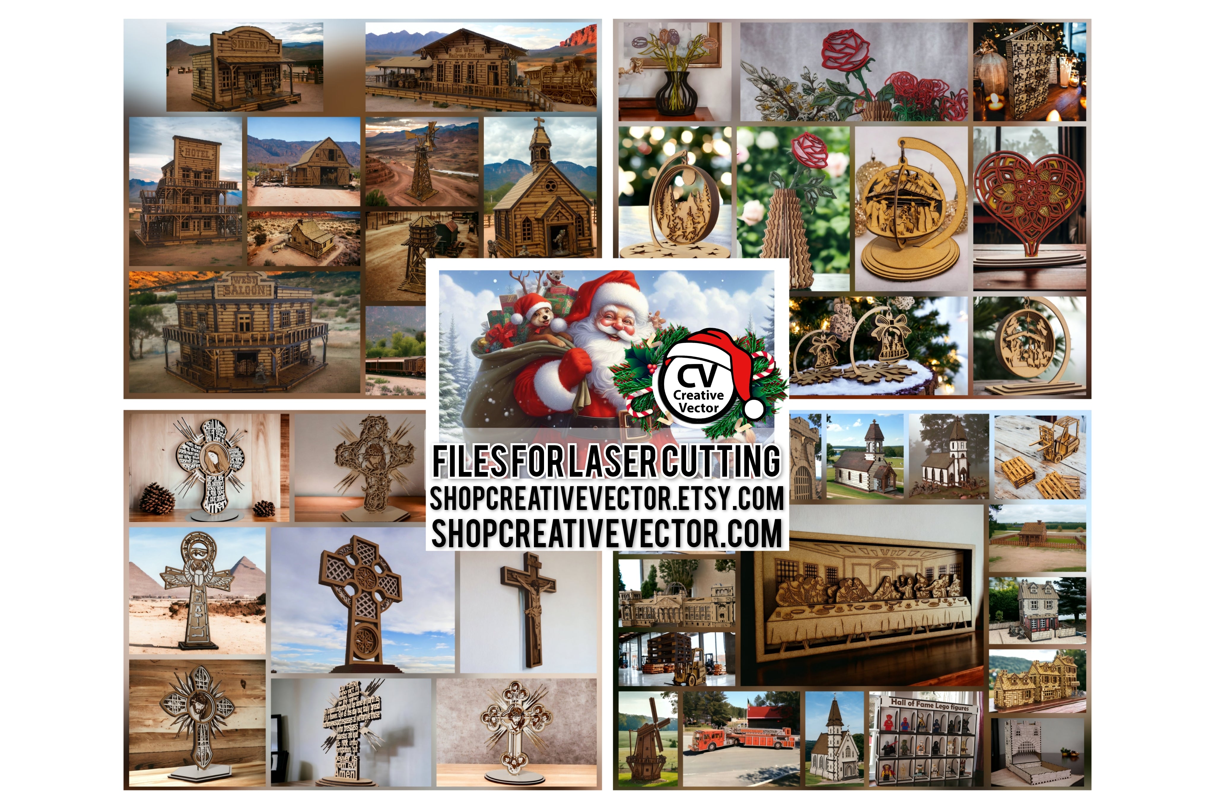 Files for laser cutting Creative Vector