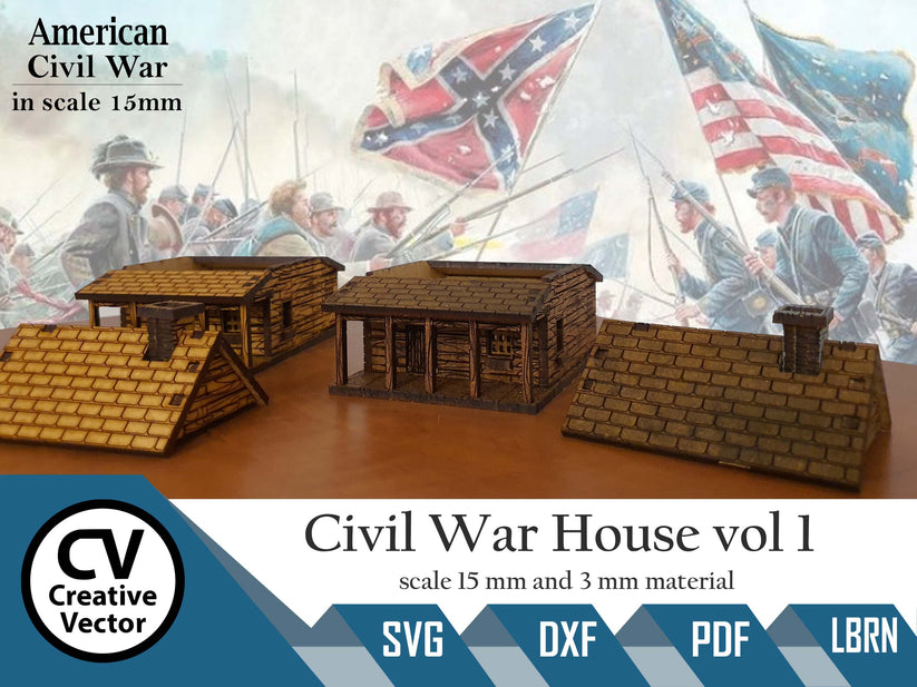 American Civil War House vol1 – Creative Vector