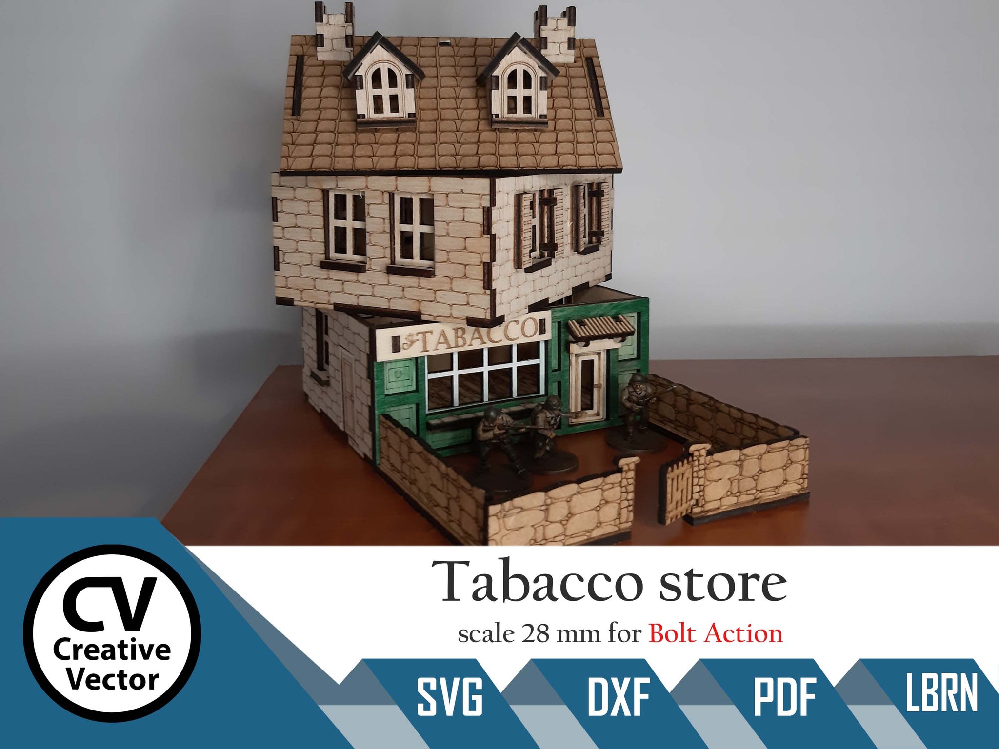 TABACCO Store in scale 28mm for game Bolt Action – Creative Vector
