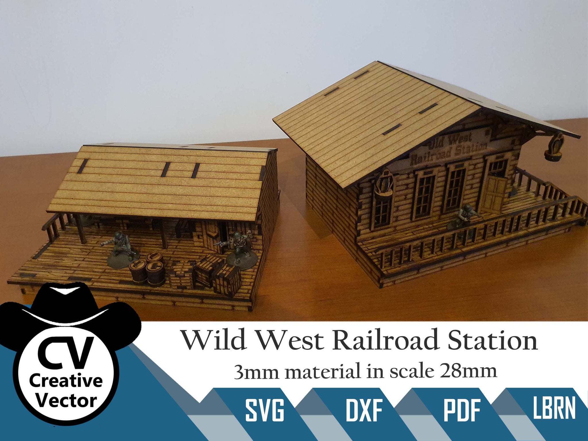 Wild West Railroad Train Station in scale 28mm for Wargamers – Creative ...